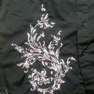 milano moda | Shirts | Milano Moda Long Sleeve Shirt Large | Poshmark